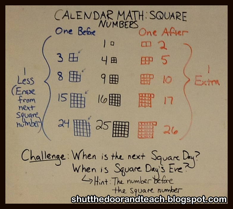 Shut the Door and Teach: Fictional Holidays: Square Day's Eve