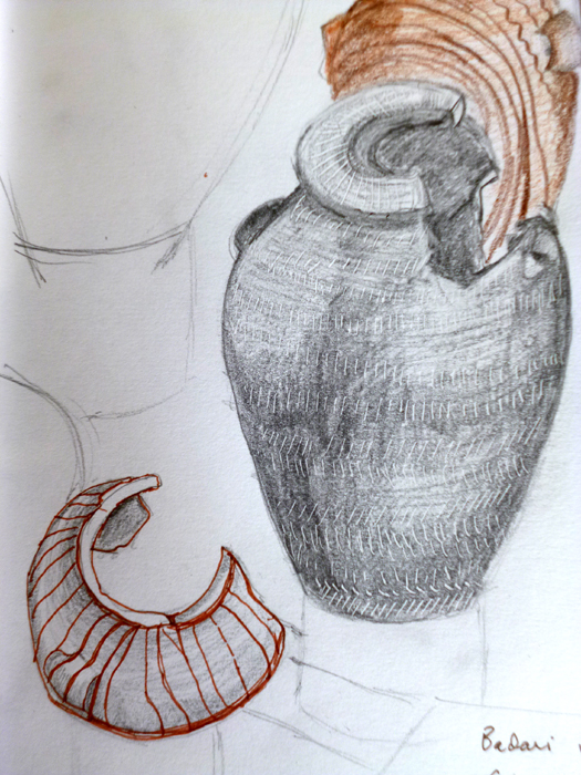 magsramsay: Drawing Tuesday: Pots at the Petrie