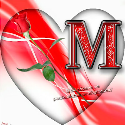 FRASES PARA TI: CORAZÓN EN BLANCO CON TU INICIAL ( M )