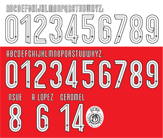 Football teams shirt and kits fan: La Liga series-RCD Mallorca 2012-13 Font