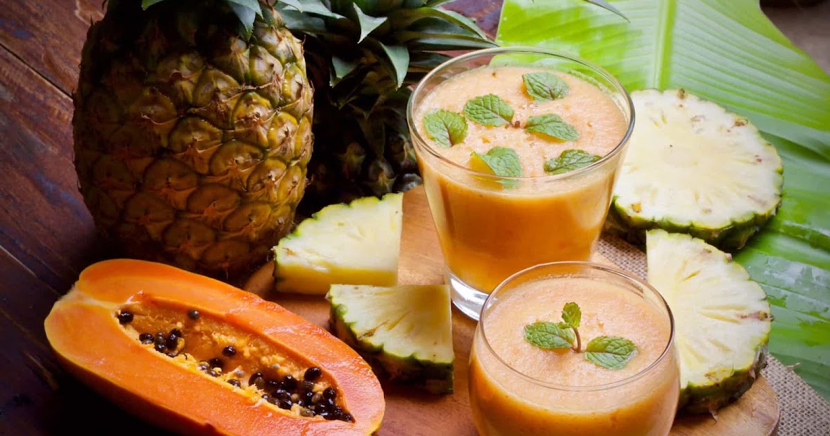 SÓ IMAGENS: SUMO DE ANANÁS E PAPAIA DESINCHA A BARRIGA