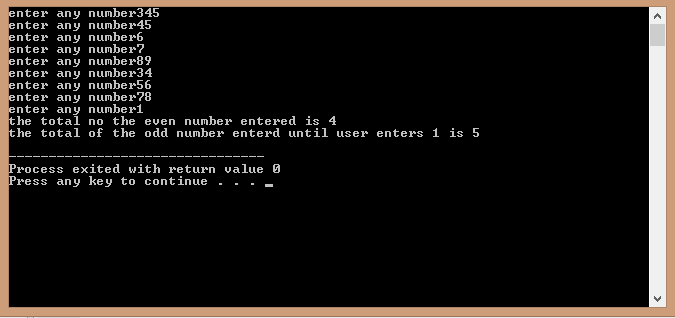 WAP to read the number until 1 is encountered and also count the number ...