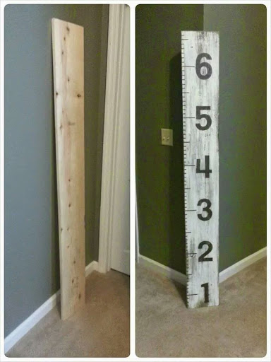 OneCraftyMama: DIY Oversized Ruler Growth Chart
