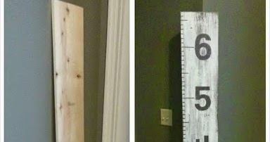 OneCraftyMama: DIY Oversized Ruler Growth Chart