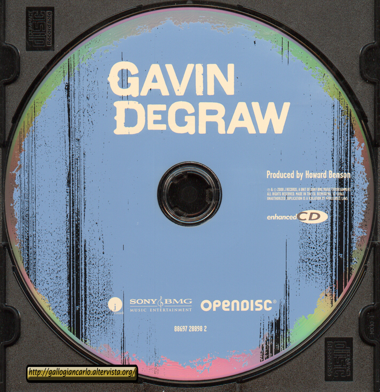Gavin DeGraw – "Gavin DeGraw" CD EAN 886972889825 – – Fotografie ed altro