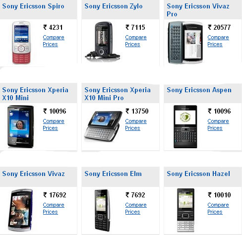 Sony Ericsson phones price list with pictures ......