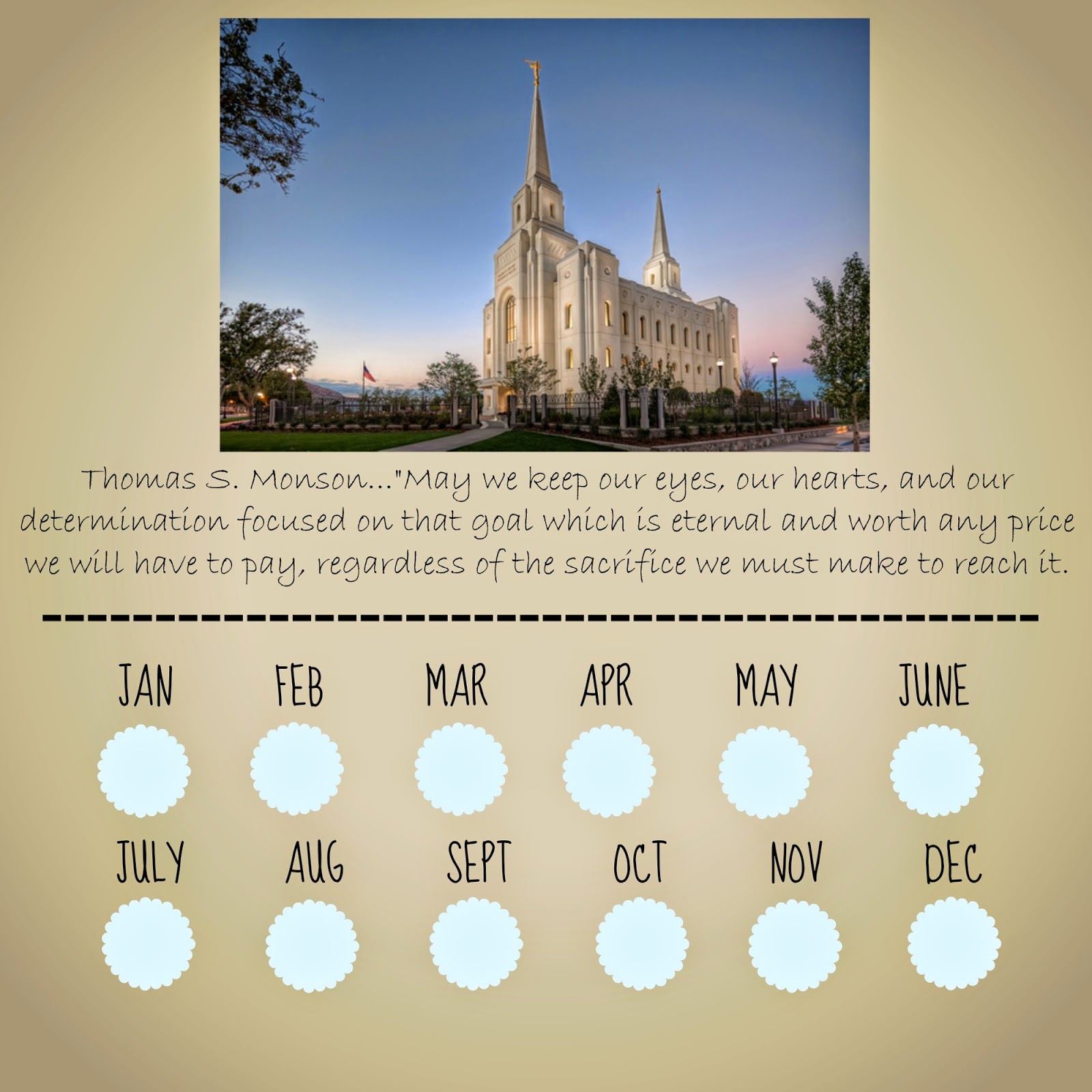LUCY & MAE: Temple Attendance Printable