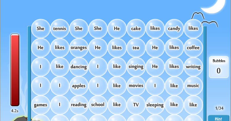 ENGLISH FUN&FAN CLUB: GAME: GRAMMAR BUBBLES