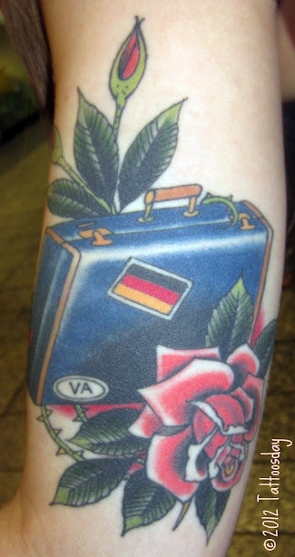 Tattoosday (A Tattoo Blog): Lindsay's Grandfather Resonates in Her Tattoos