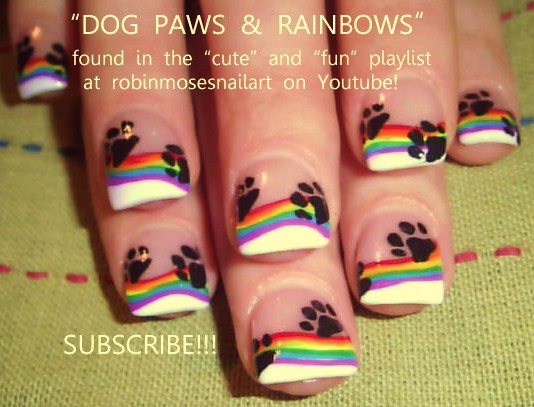 Nail Art by Robin Moses: "dog paw nails" "cat paw nails" "seed beads ...