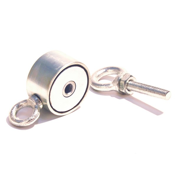 Pot Magnets: 120 kg Recovery Magnets with 2 Eyebolts