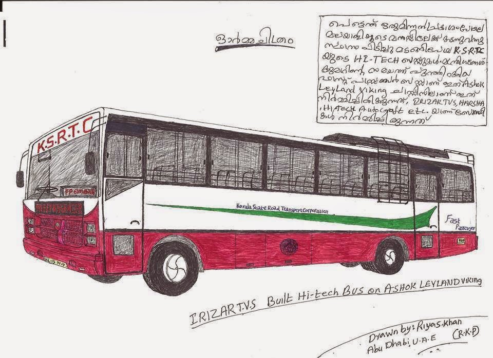 ksrtc bus pic drawn by fans of ksrtc - KSRTC TEAM KCK