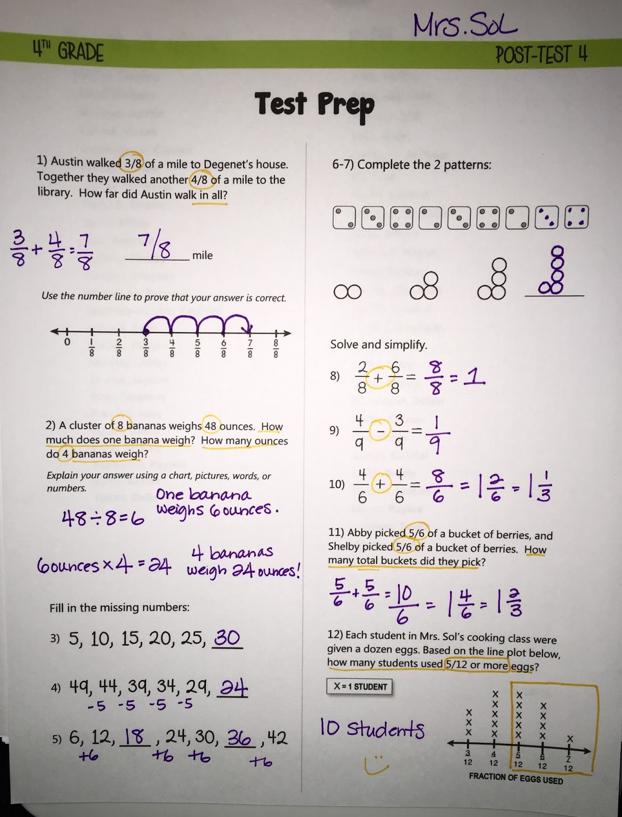 Welcome!: MATH 4: Post Test 4 Prep