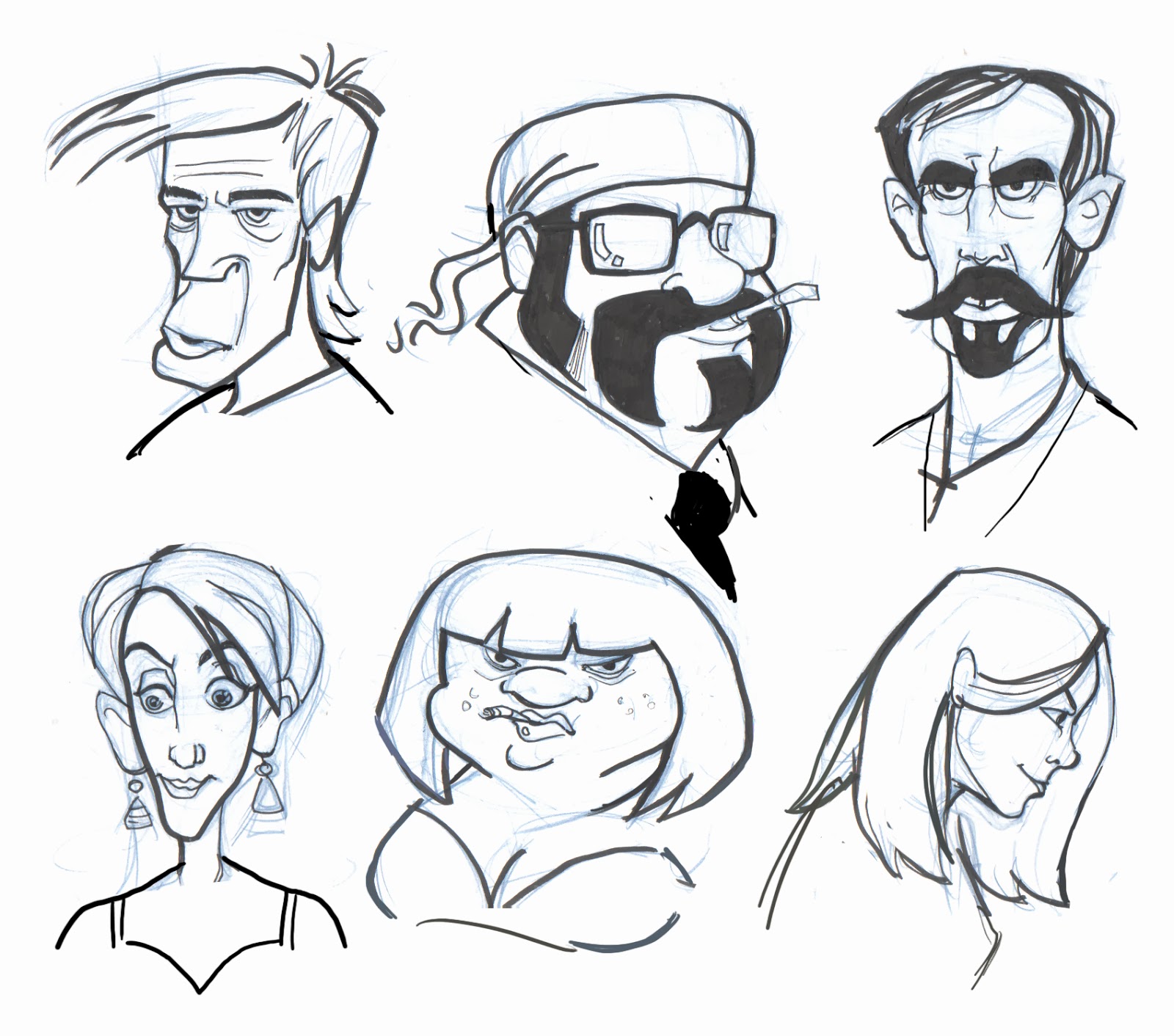 Joe Pearman Art: Cartoon faces week 10