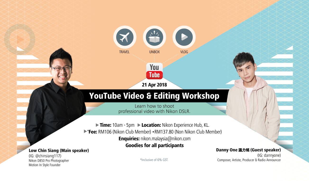 YouTube & Video Editing, Food Styling Photography Workshop with Nikon ...