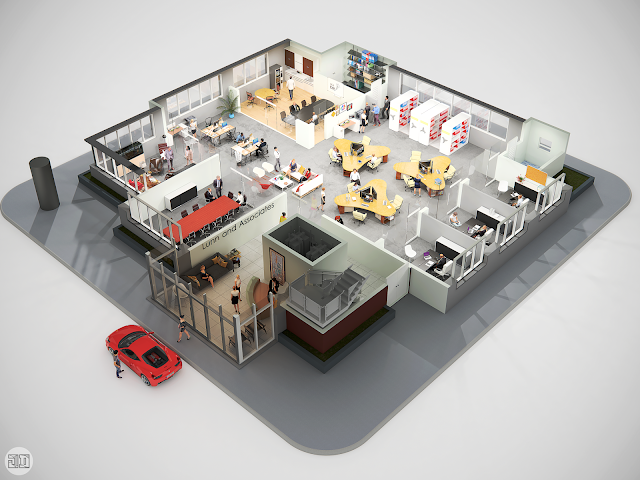 Office 3D Floor Plan