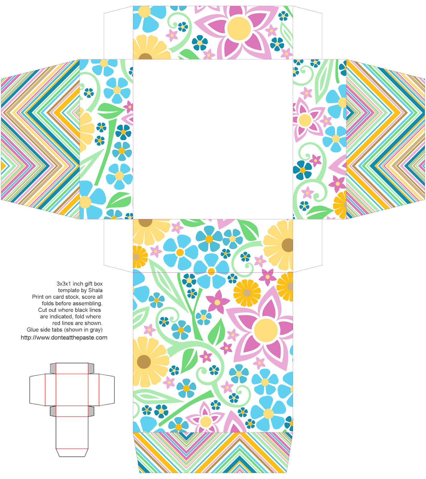 Don't Eat the Paste: Spring Fling Printable Box- 2 sizes