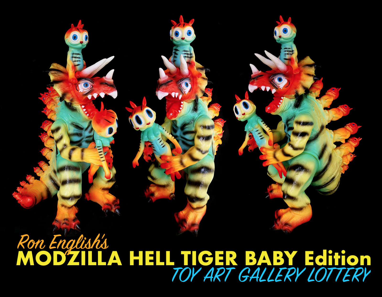 Ron English's MODZILLA HELL TIGER BABY Edition Lottery starts Oct 20