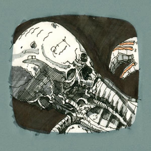Alien Explorations: Alien: Early storyboard of the Space jockey head ...