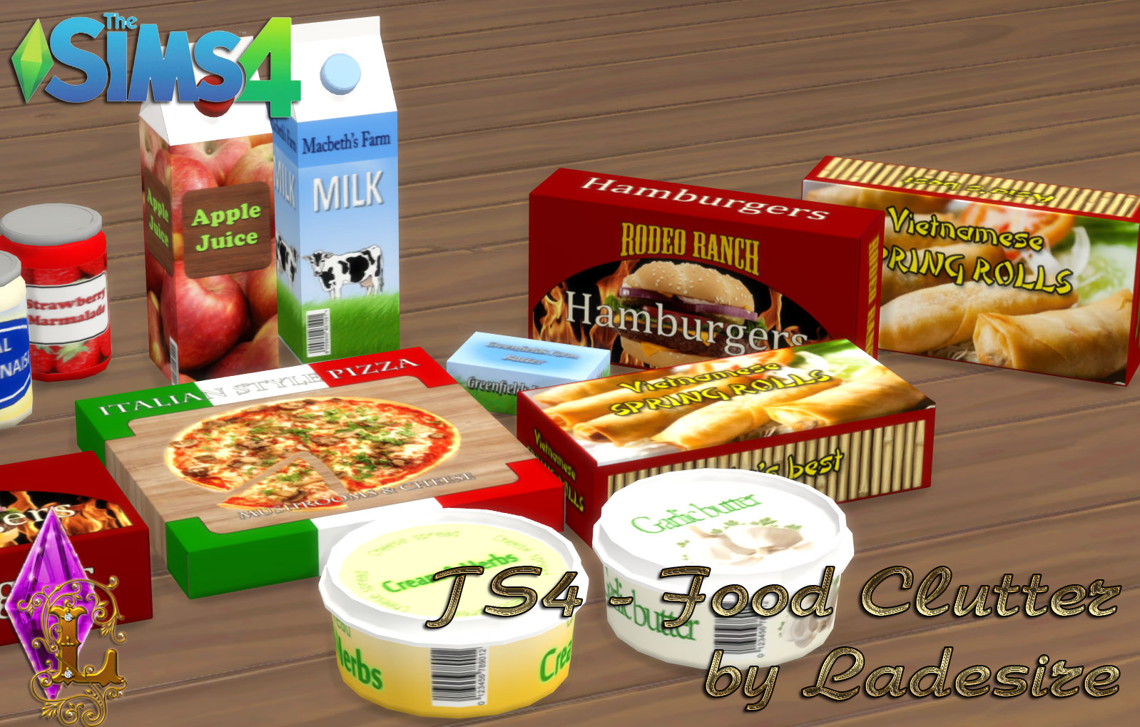 Ladesire's creative corner): TS4 - Food Clutter by Ladesire