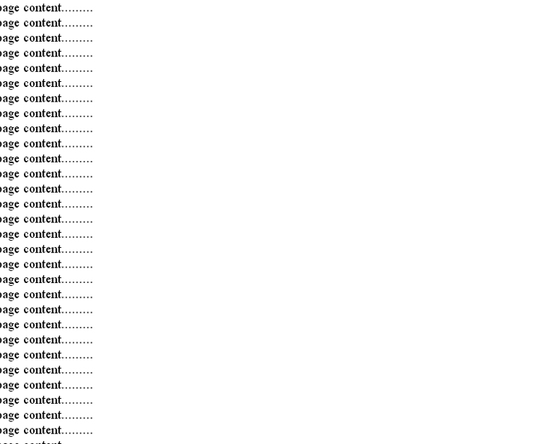 Back To Top Button Using Javascript
