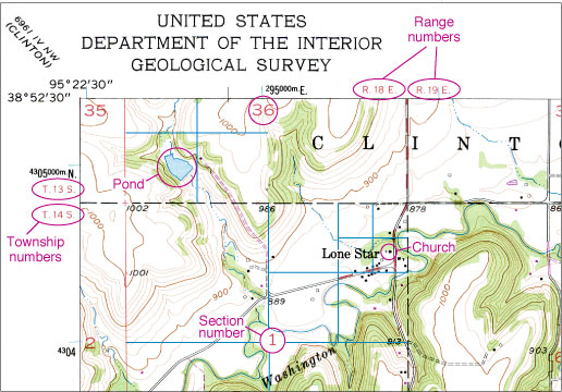 How to find township and range on a topographic map - gorillajmk
