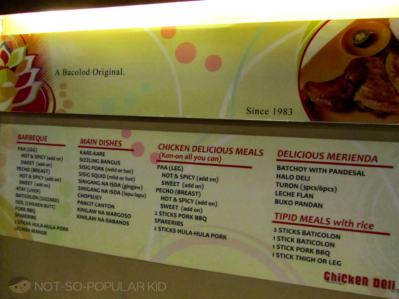 Chicken Deli's Inasal: A Bacolod Original Since 1983 - A Not-So-Popular ...