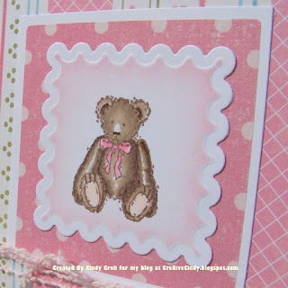 Cre8iveCindy: Baby Teddy Bear Pink Card