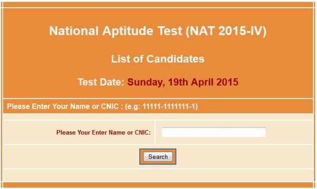How To Get NTS NAT Test Roll No Slip: NTS NAT Roll No Slip Test and ...