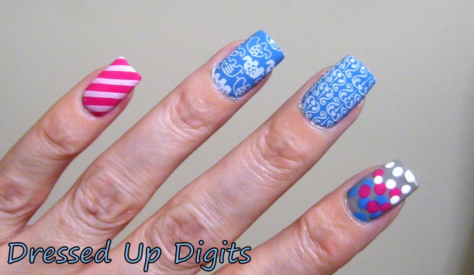 Dressed Up Digits: Light It Up Blue--Autism Awareness Mani--A skittle ...