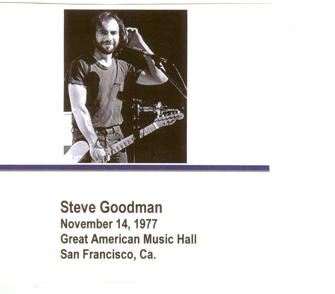 BB Chronicles: Steve Goodman - 1977-11-14 - Great American Music Hall ...