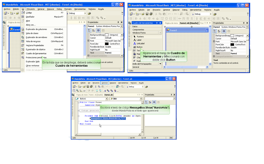 Desarrollo de Aplicaciones Básicas con Microsoft Visual Basic.NET: 3.4 ...
