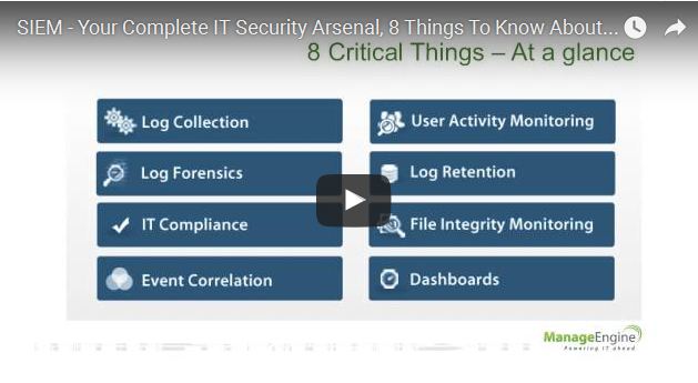 The Top Ten Criteria for a Security Information and Event Management (SIEM) Tool | Siem Tools