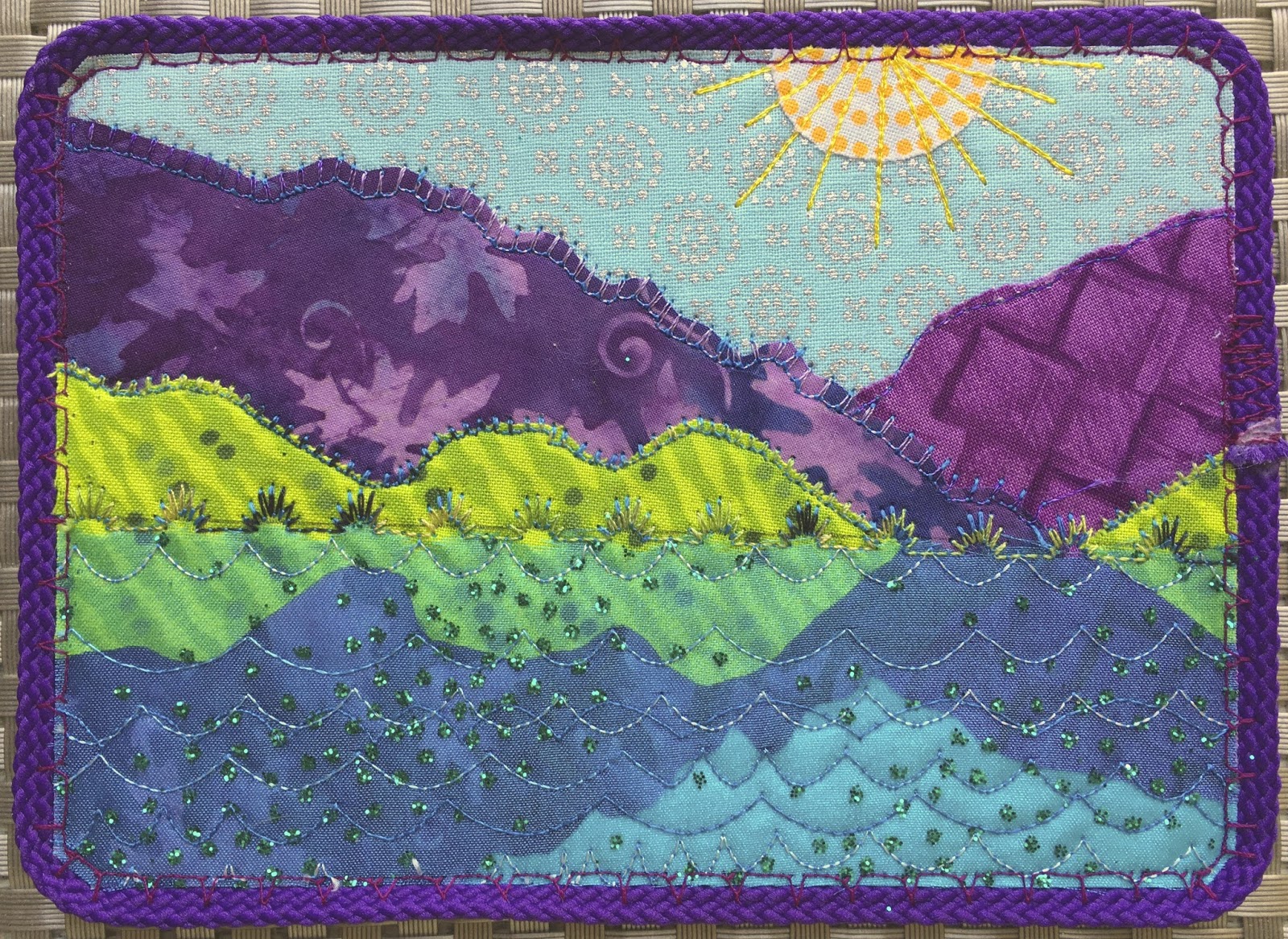 Sewing Fabric Postcards with ShereeSews: Spring Landscapes 2018 Critique