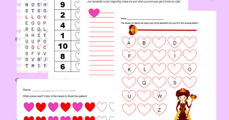 FREE Preschool Printable Valentine's Day Worksheet Bundle | Reviewz & Newz