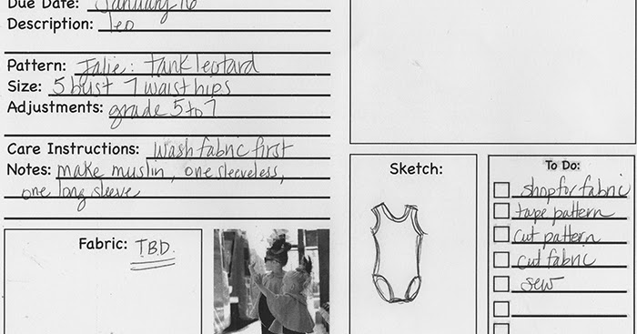 Project Run and Play: Free Children's Sewing Record Sheet Printable