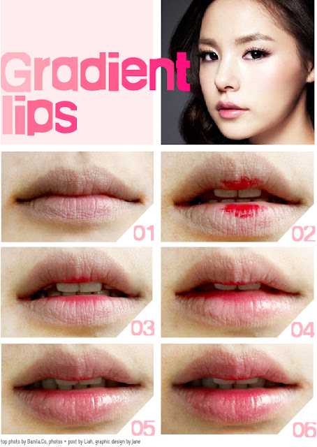 Step To Be Beautiful: Gradient Lips - kelainan menggunakan gincu ala K-Pop