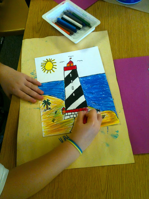 Color It Like you MEAN it!: 4th grade lighthouses