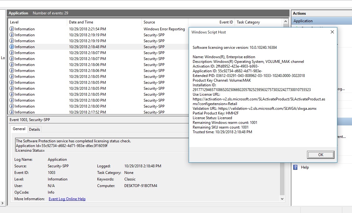 Digital Forensics Examiner: Digital Forensics:Windows Activate Event log