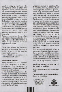 Drug Pamphlet: effox (Rest Of Pamphlet)