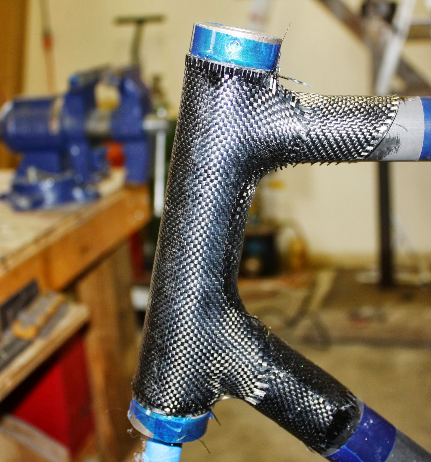 MEECH Custom Bicycles: Head Tube is Wrapped