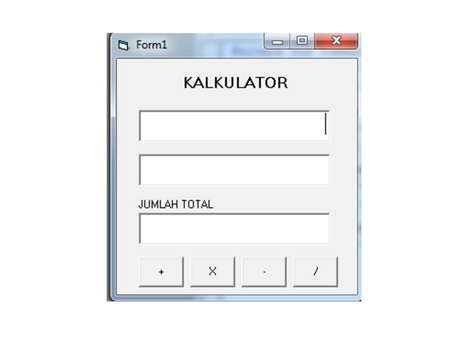 Membuat Kalkulator Sederhana Dengan Visual Basic 60 Seputar Visual Basic 60net