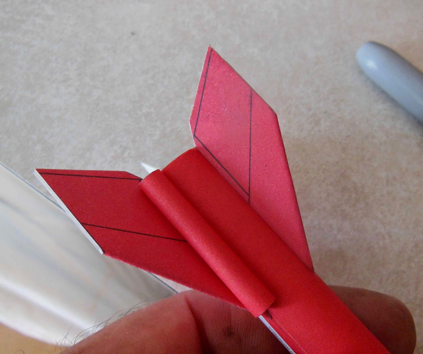 Model Rocket Building: The Big Fix, Crimped 3 Ply Card Stock Fin