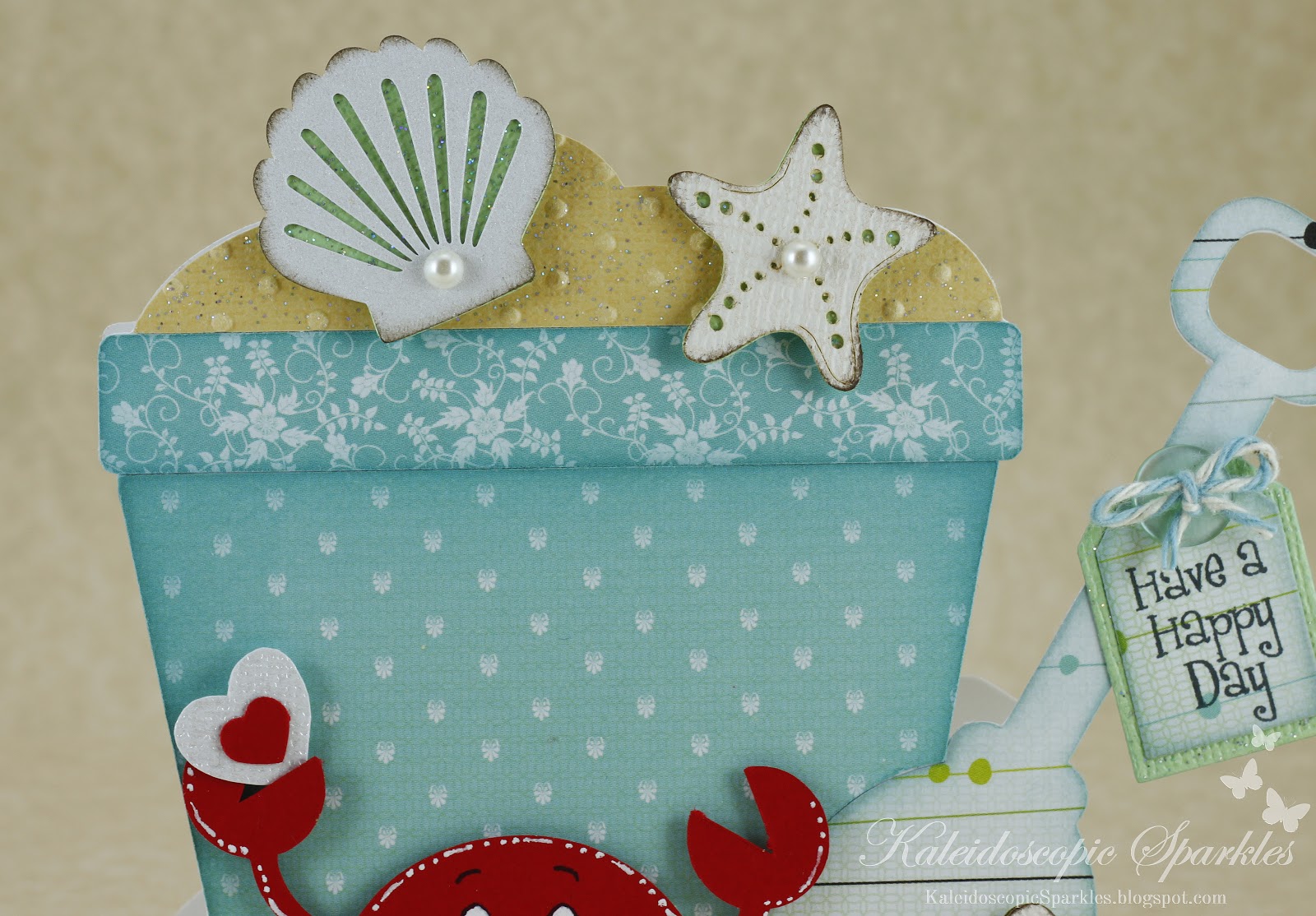 Kaleidoscopic Sparkles: Sand Pail Card