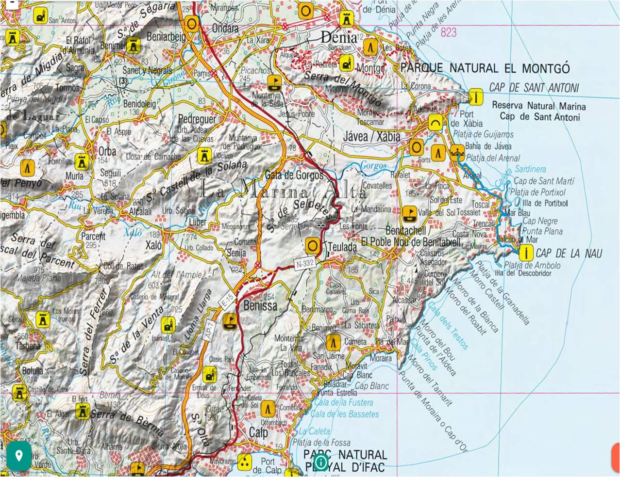 Por valles y montañas: Excursión X130: Cabo de la Nao
