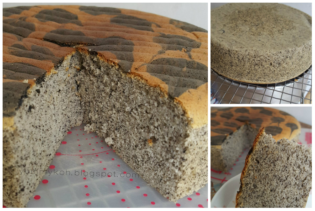 Black Sesame Sponge Cake