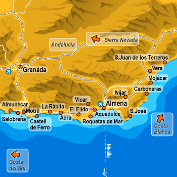 Spanje vakantie accommodaties hotels en appartementen: Costa de Almeria ...