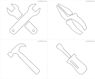 Four Coloring: Free printable Tools coloring pages for kids