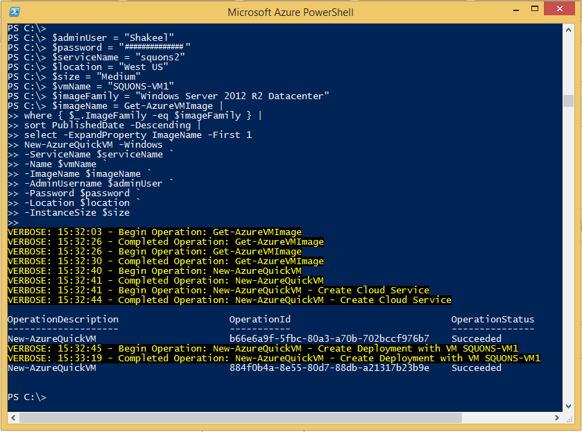 Squons Creating Vm Through Powershell Part I Quick Create