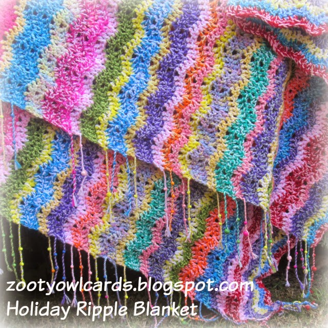 Zooty Owl's Crafty Blog: Holiday Ripple Blanket